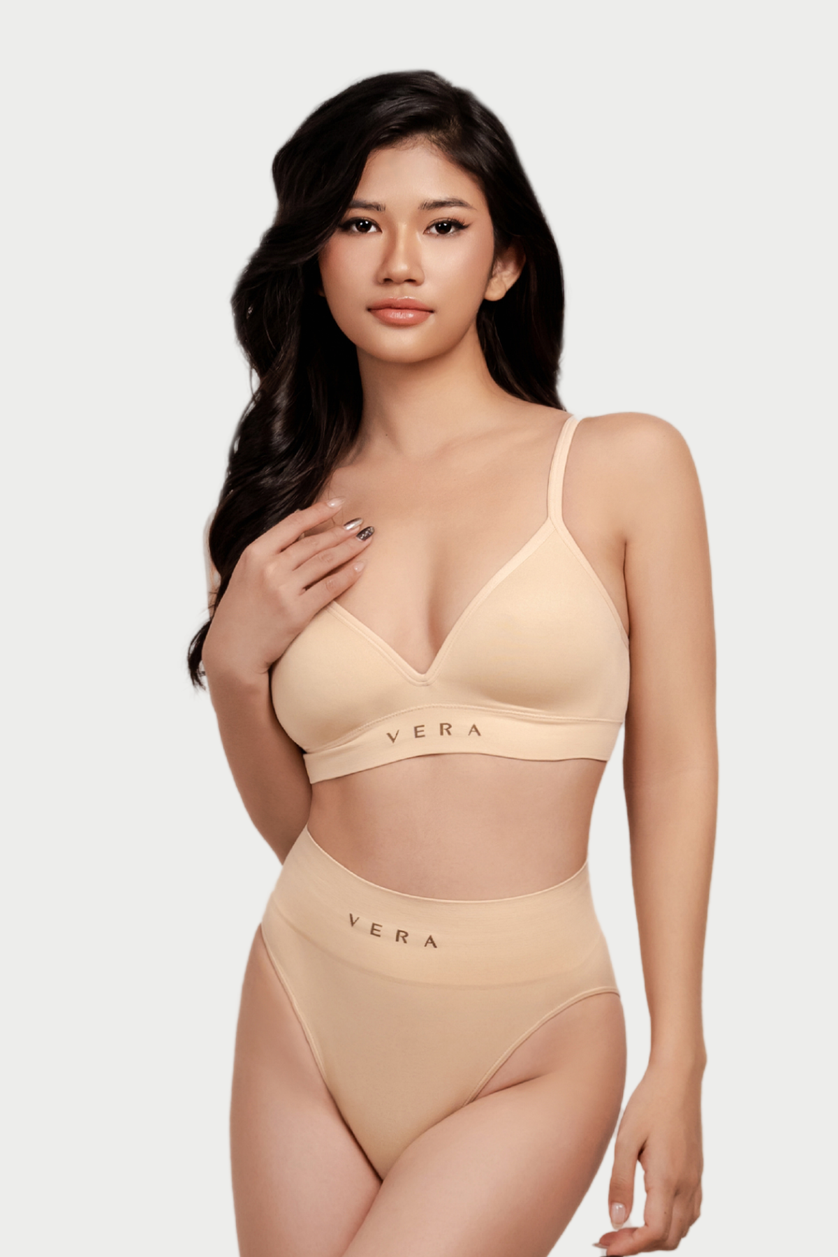 Quần lót lưng cao nữ Vera by Chipu Nylon trơn - C0004 - Vera Vietnam