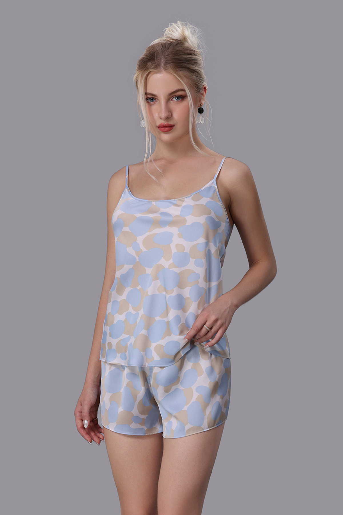 Bộ short nữ Vera satin in - V0705 - Vera Vietnam